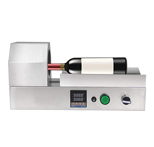 Saladulce Electric PVC Capsule Shrinking Machine SS Wine Bottle Capsule Heat Shrinker Thermostatic Digital Display for 70mm PVC Capsules (110V)