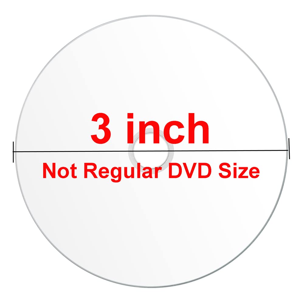 50 Pack Smartbuy Mini DVD-R 3 inch 8cm 4X 1.4 GB 30 Min Blank Recordable Disc for Camcorders Handycam