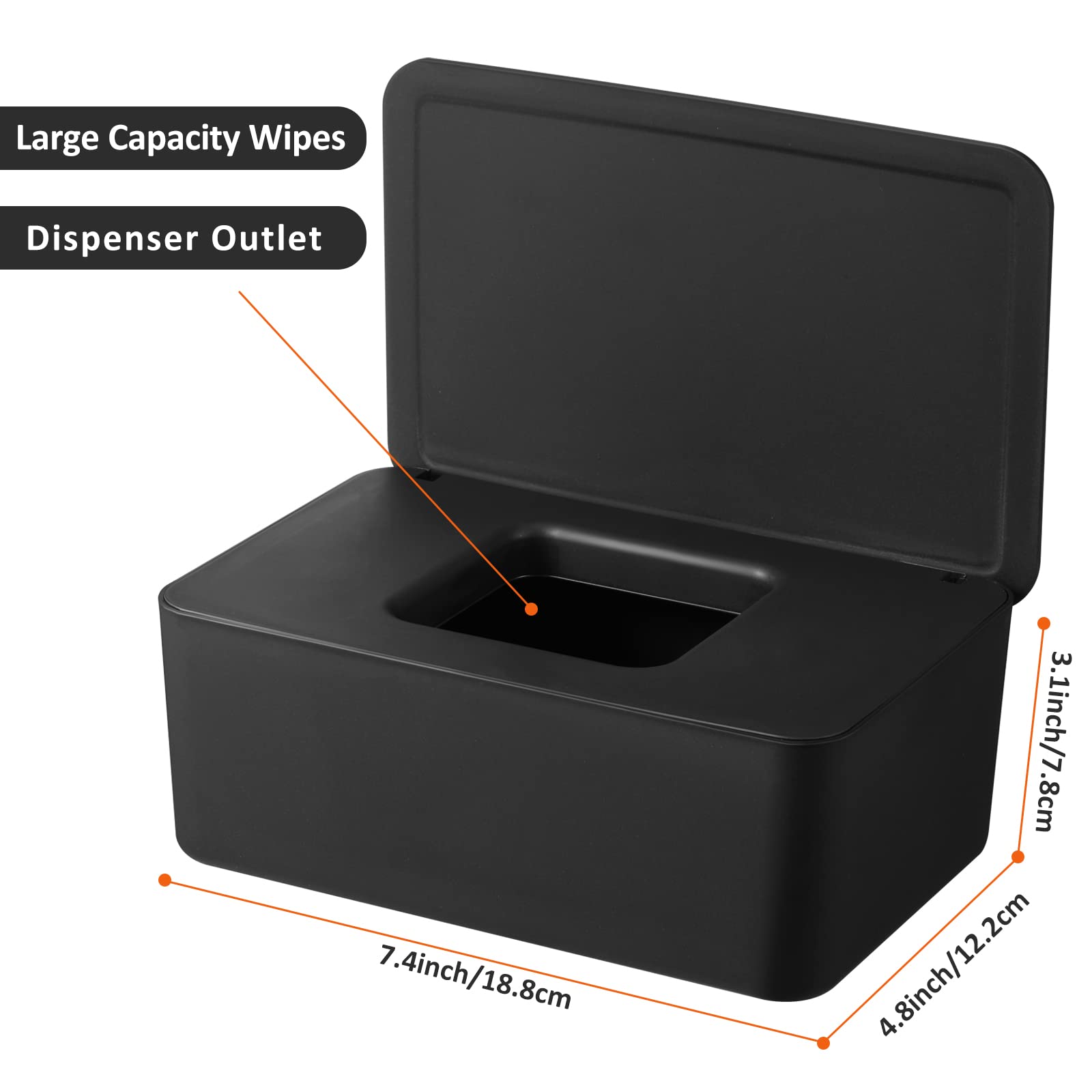 6 Pieces Wipes Dispenser Baby Wipe Holder Wipes Box Tissue Storage Box Wet Wipes Dispenser Wipes Container for Office Home