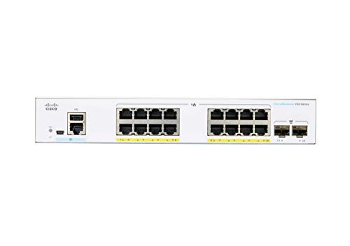 Cisco Business CBS250-16P-2G Smart Switch | 16 Port GE | PoE | 2x1G SFP | Limited Lifetime Protection (CBS250-16P-2G-NA)