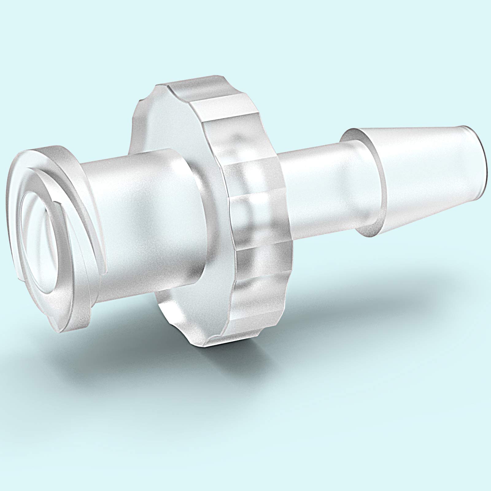 Ks-Tek 10pcs 1/8 Inch Barb Female Luer Tapered Syringe Fitting (Polyprop) Luer Lock Tapered Connector Syringe Fitting