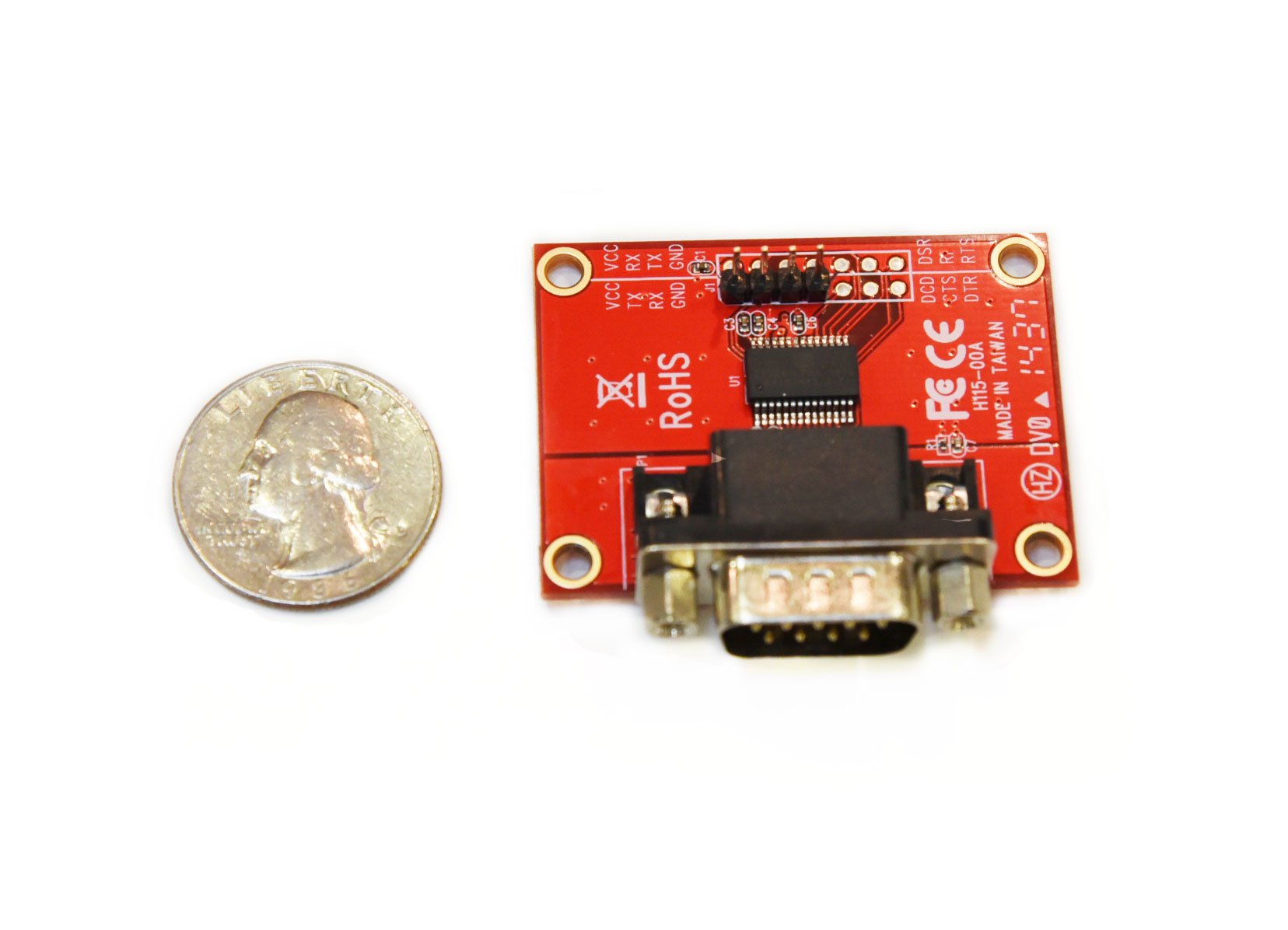 Ableconn PI232DB9M Compact GPIO TX/RX to DB9M RS232 Serial Expansion Board for Raspberry Pi
