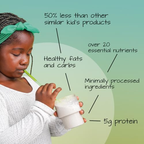ELSE NUTRITION Plant-Based Kids Protein Shake Powder for Ages 2-12. Dairy-Free Kids Complete Nutrition Drink Mix with Essential Amino Acids, 25 Vitamins & Minerals, Vanilla, 1- Pack