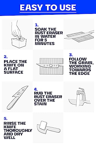 Dalstrong Premium Rust Eraser - Knife Maintenance and Care - For Knives, Scissors, Steel Pots and Pans, Whetstones, and more - Calcium Carbonate