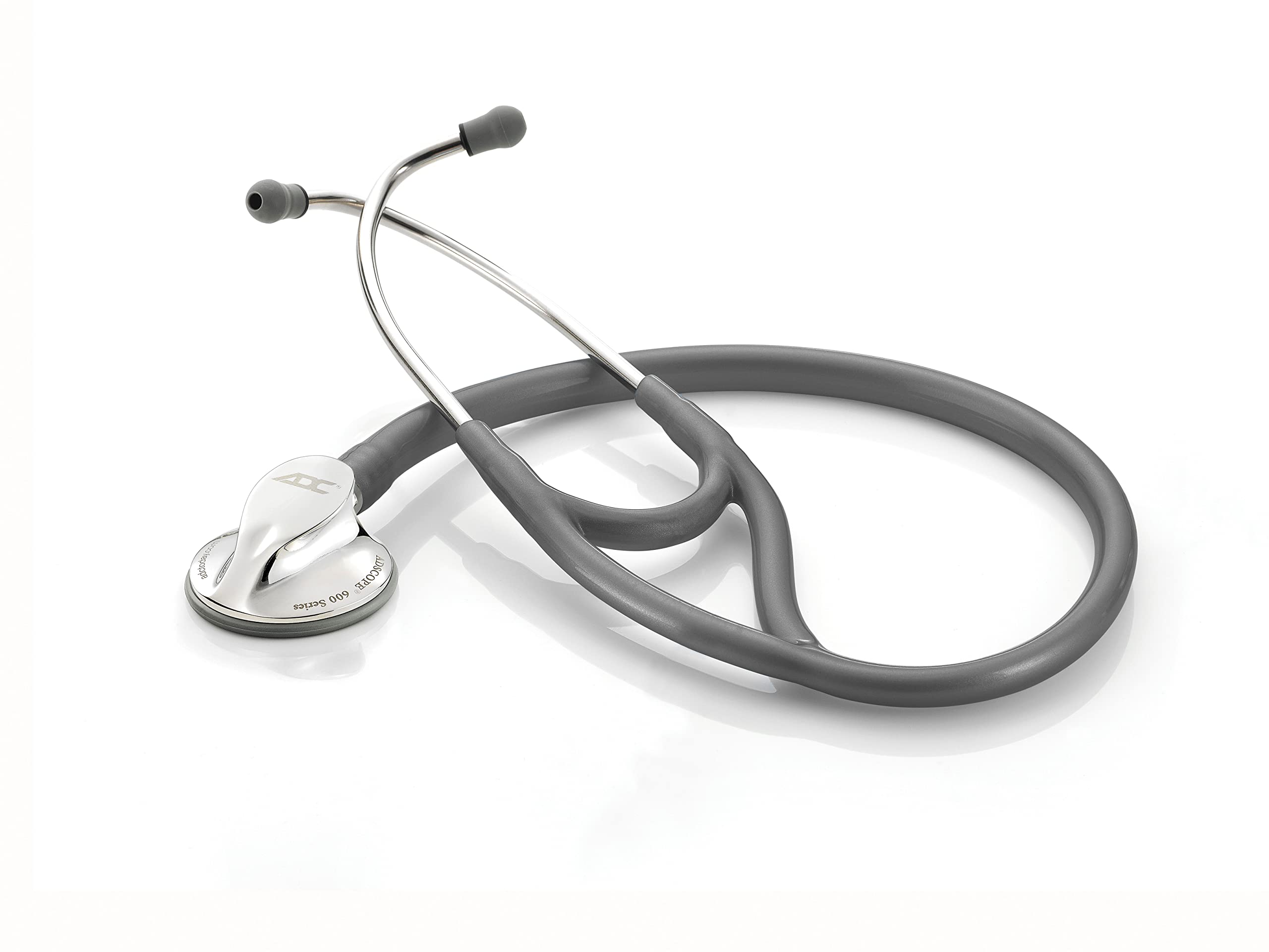 ADC Adscope 600 Platinum Series Cardiology Stethoscope with Tunable AFD Technology, Metallic Gray