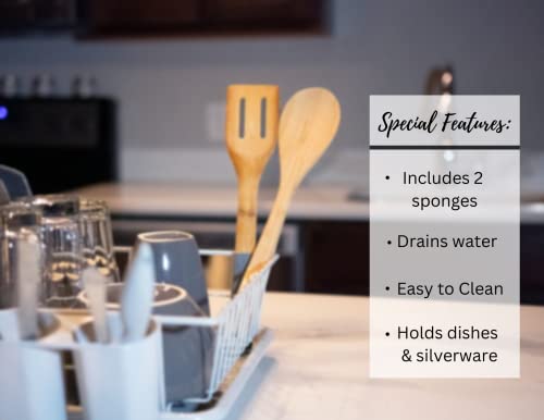 3 Pc Grey Dish Drying Rack Set | Dish Rack | Sink Drying Rack | Dish Drainer | Sink Dish Rack (Matt Grey)