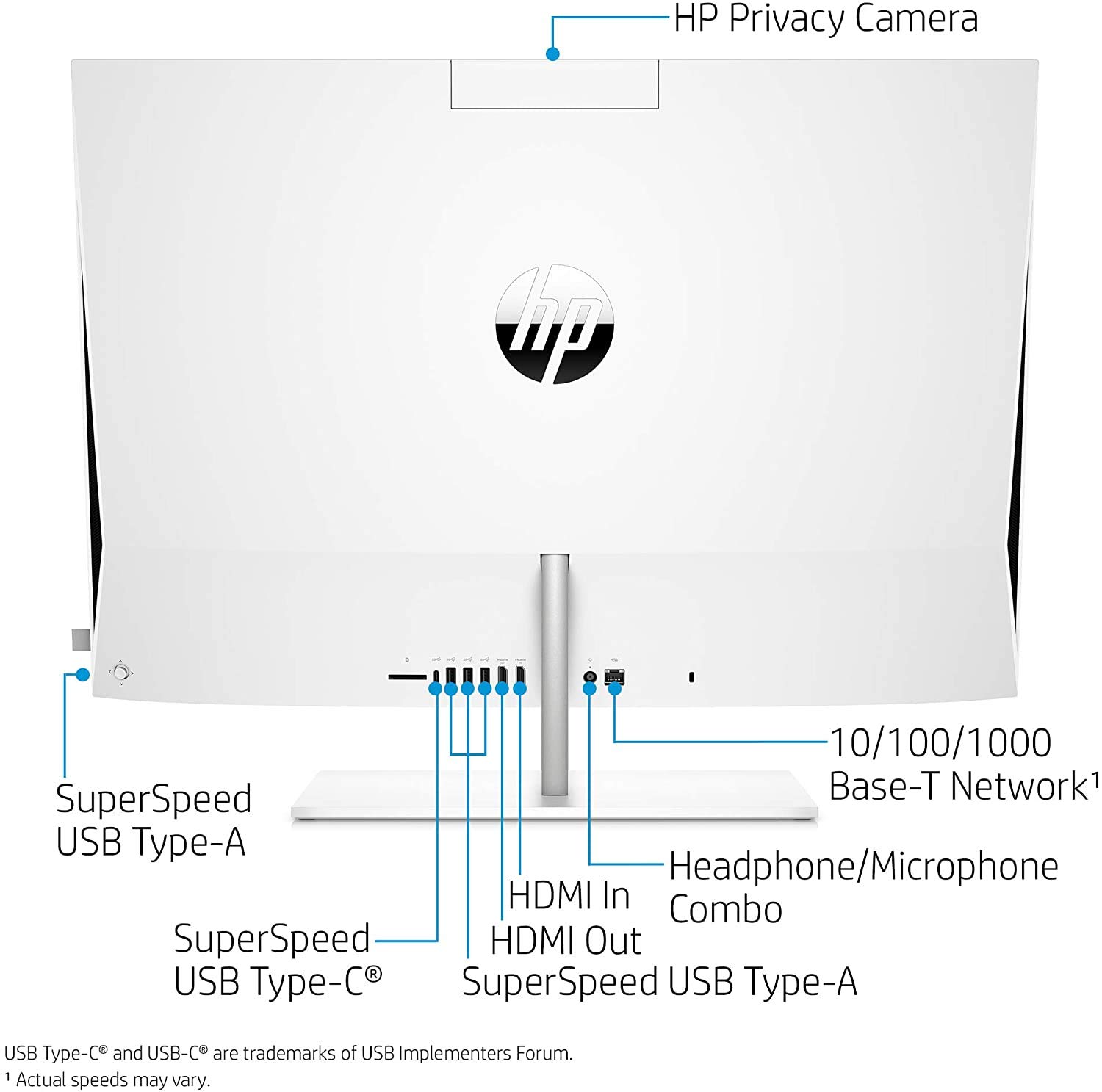 HP Pavilion 27 Touch Desktop 2TB SSD 32GB RAM Extreme (Intel Core i7-10700K Processor 3.80GHz Turbo Boost to 5.10GHz, 32 GB RAM, 2 TB SSD, 27-inch FullHD Touchscreen, Win 11) PC Computer All-in-One