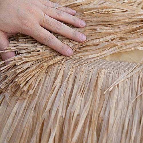 HLMBQ 2.5m/8.2ft Thatch Patio Tiki Umbrella,Parasol Garden Umbrella,Hula Thatched Parasol,Hawaiian Style Sun Shade,Portable Folding Sunbrella,Outdoor Backyard Lawn Store
