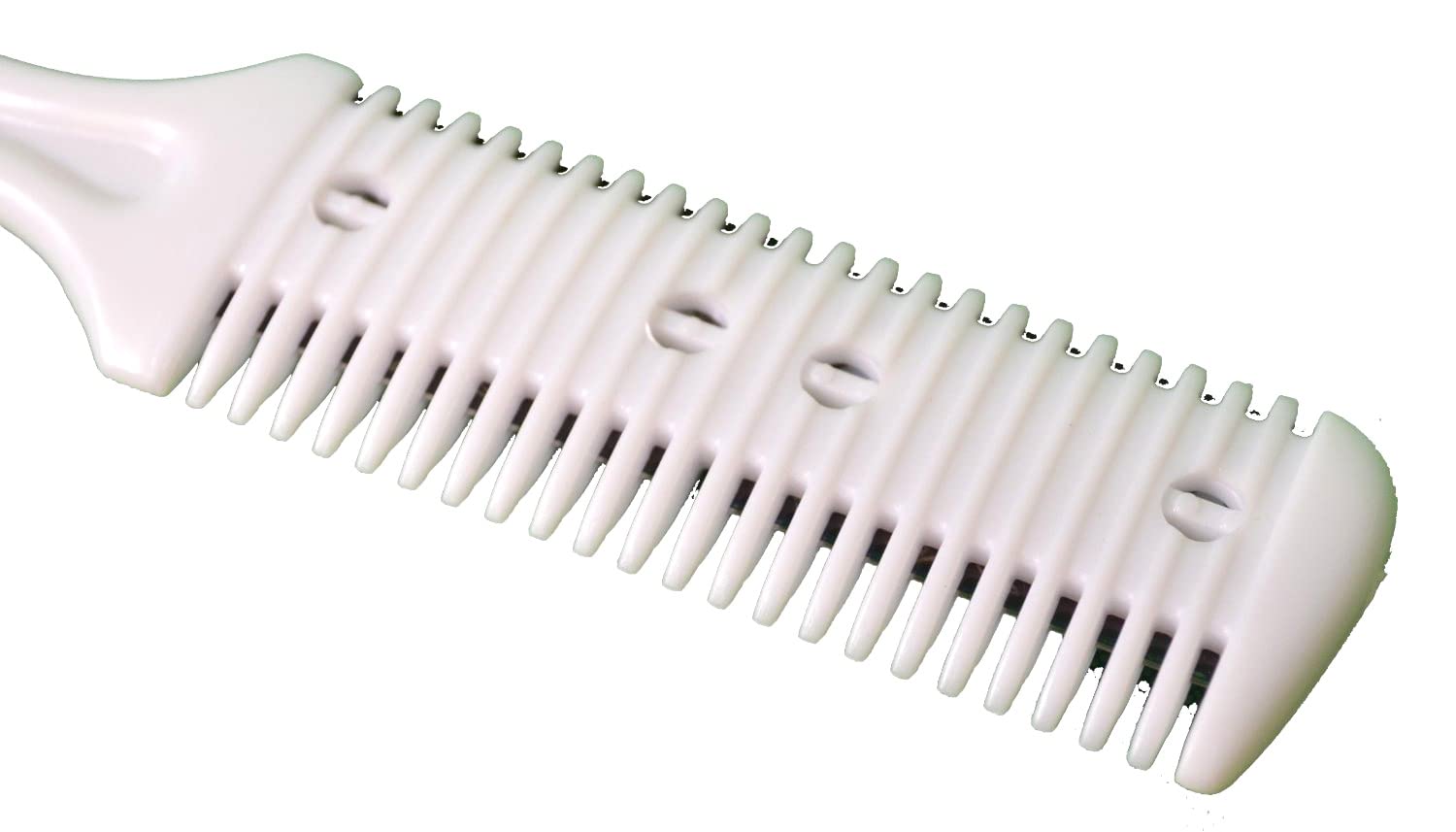 ALAZCO Combo Set, White Plastic Personal Double Edge Razor Comb Hair Beard Bikini Trimmer and Mini 3-Razor Black Plastic Manual Trimming Comes with 12 Extra Blades