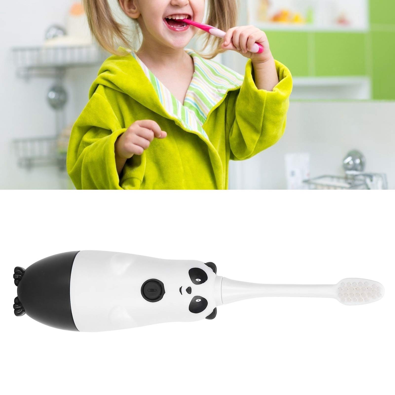 Garosa Cute Electric Toothbrush Panda Pattern Tooth Brush Waterproof Ultrasonic Brushing Vibrating Soft Rechargeable Toothbrush