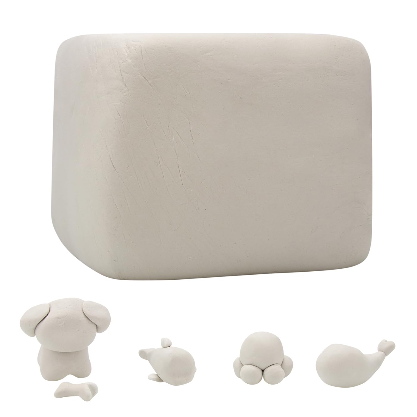 19 lbs Natural Air-Dry Clay, Air-Hardening Modeling Clay, Pottery Clay, Baking Clay, Self Hardening Pottery Clay, All-Purpose Modeling Clay, White