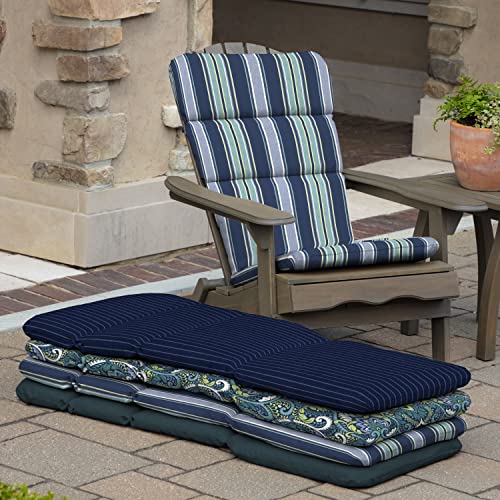 Arden Selections Outdoor Adirondack Cushion 17 x 20, Sapphire Aurora Blue Stripe