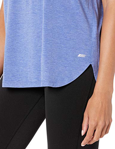 Amazon Essentials Women's Studio Relaxed-Fit Lightweight Crewneck T-Shirt (Available in Plus Size), Bright Blue Heather, XX-Large