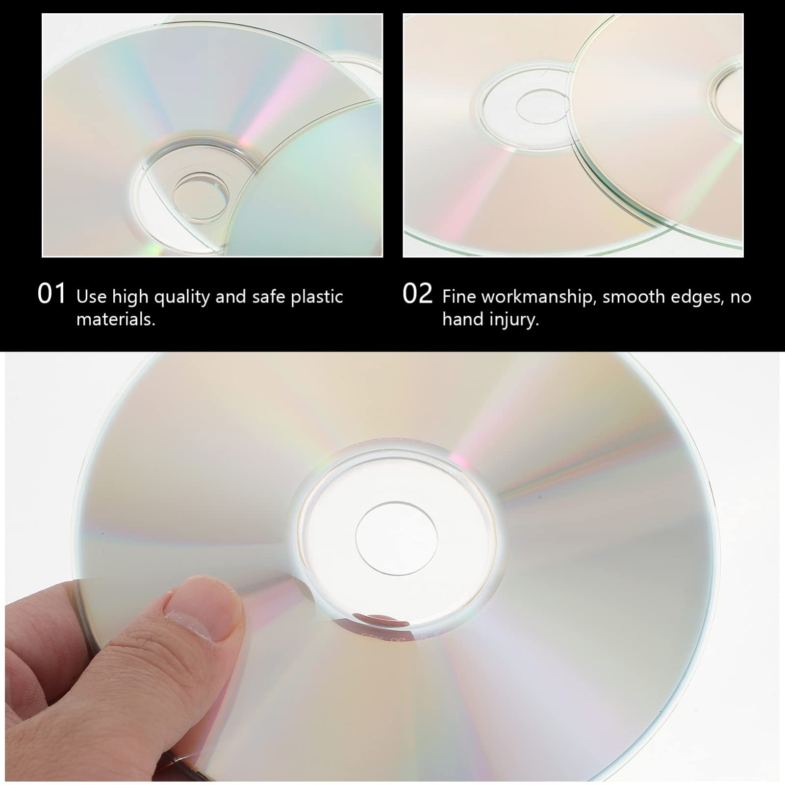 50pcs Hand Decorated Discs Decorative DIY Discs Bird Cd Discs DIY Cd Discs Adornment DIY Discarded Cd Discs Handmade Cd Discs Cd Discs for Home Shop Home DIY Discs