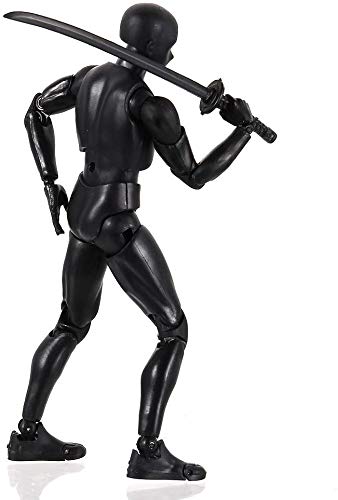ABROBROKI Black Action Figures Body-Kun DX & Body-Chan DX PVC Figure Model Drawing for S H Figuarts with Box for Artists (Male)