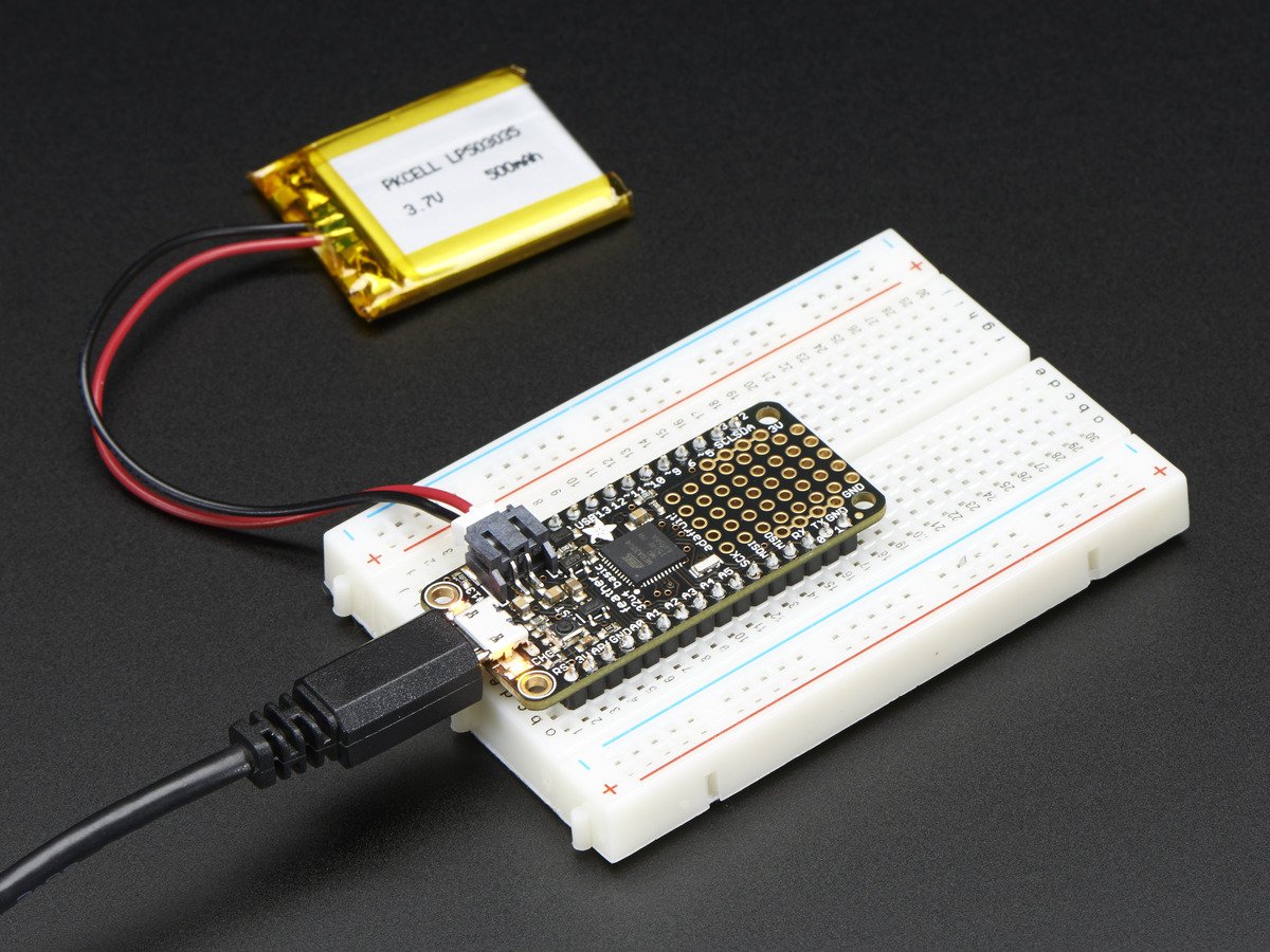 Adafruit Feather 32u4 Basic Proto - Single Board Computer with USB, I2C - Assembled Board, Headers Included