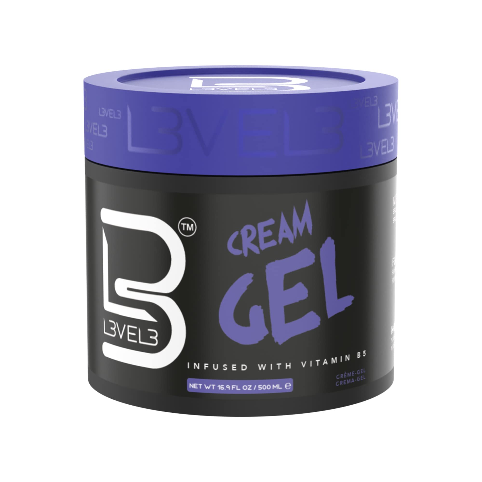 L3 Level 3 Cream Gel - Provides Volume and Medium Hold - With Vitamins to Nourish and Protect Hair Level Three Mens Hair Styling Cream (500 ML, Medium)
