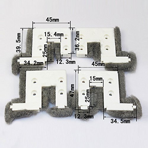 Aexit Sliding Sash Window PVC Windproof Sealed Block Set for 88mm-90mm Frame Width (a5fa783f0feaea9645d94a5fbda4443a)