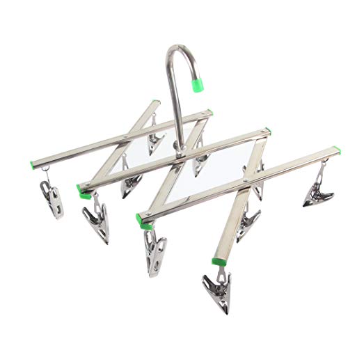 Darkroom Film Negative Drying Hanging Rack Frame Foldable Hanger Windproof 10 Clips for 35mm 120 4x5'' Film
