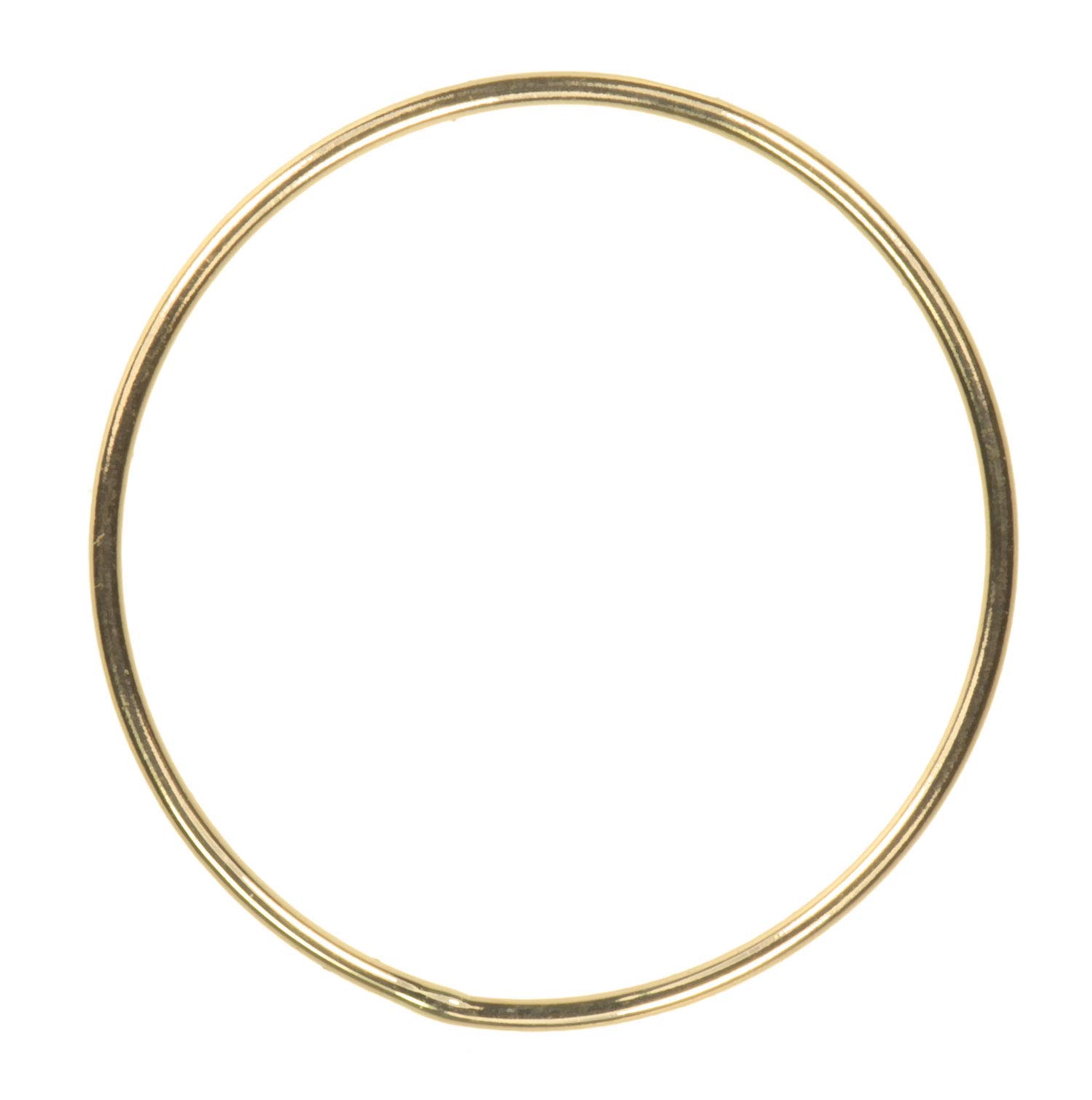 14K Gold Ultra Thin Round Stacking Ring Size 5 1/2