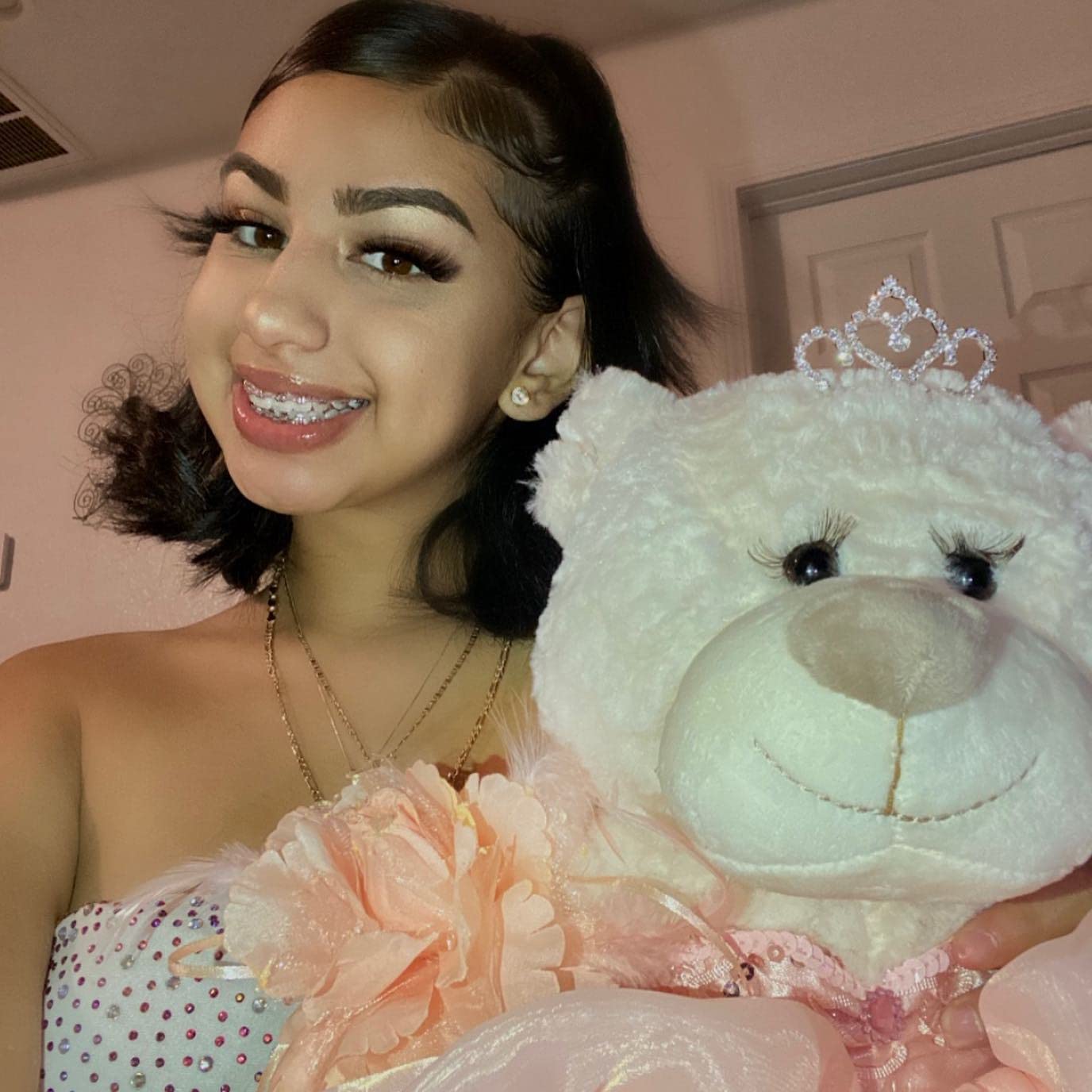 20 inches Quince Anos Quinceanera Last Doll Teddy Bear with Dress (Centerpiece) B16631-5 (Lavender1)