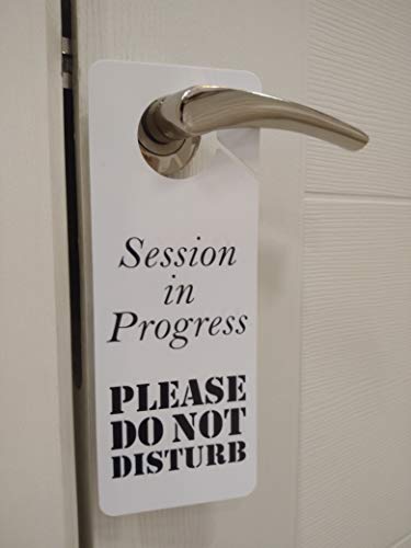 Business Design Session in Progress Please Do Not Disturb Sign, 2 Pack, Double Sided, Ideal for Offices, Online Sessions and Meetings, Online Classes, Home Offices, Recording, Clinic, Therapy