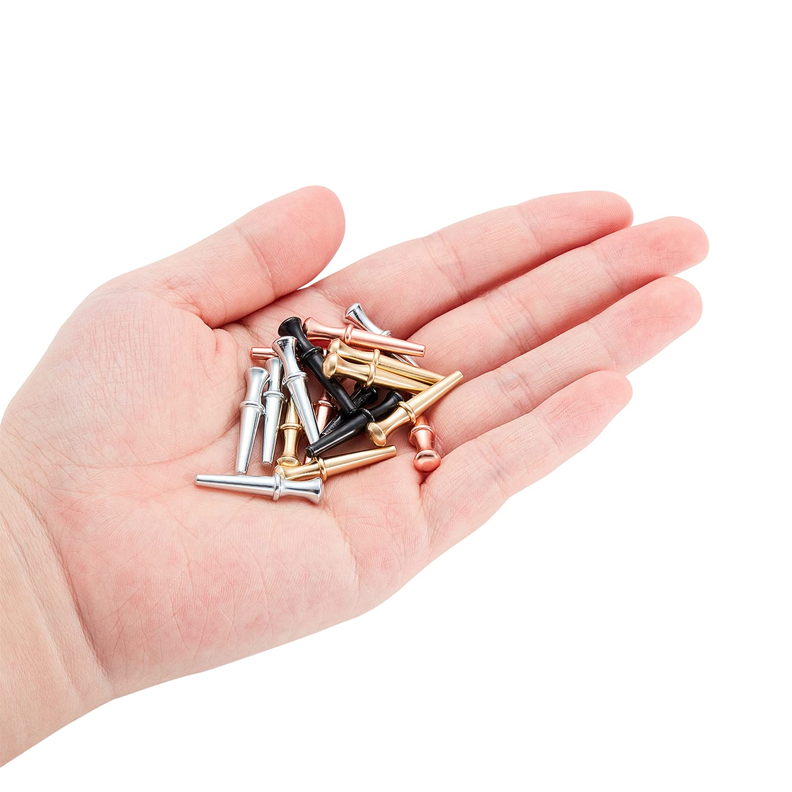 96 Pieces Cribbage Board Pegs Metal Cribbage Pegs Fit 1/8 Holes with Drawstring Storage Pouch Cribbage Accessories for Traditional Peg Board Game