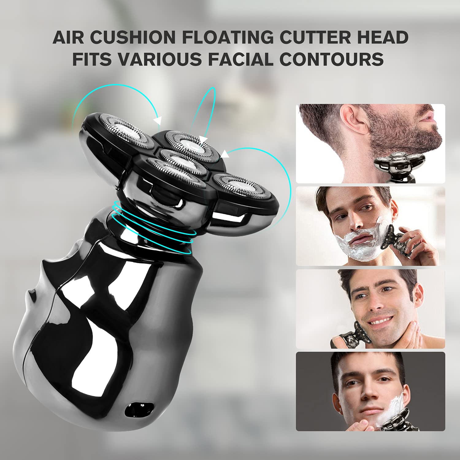 Largner Head Shavers for Bald Men - Head Shaver,Head Shavers for Men,Rechargeable Shavers for Men,Electric Head Shaver,Waterproof Head Shaver with Grooming Kit