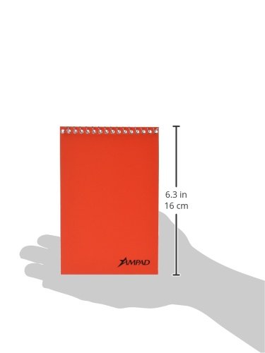 Ampad Efficiency Pocket Notebook, Recycled, 4 X 6 Inches, Single Wire, Top Open, Assorted Covers,3 Notebooks per Pack, Red/Blue/Green (45-094)