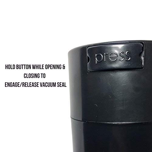 Bay State Importers Bud Box - 1oz to 6oz - Airtight/Vacuum Sealed/UV Resistant Black Plastic, Padded Inside, Portable Storage Container, Multi-Use For Dry Goods, Coffee