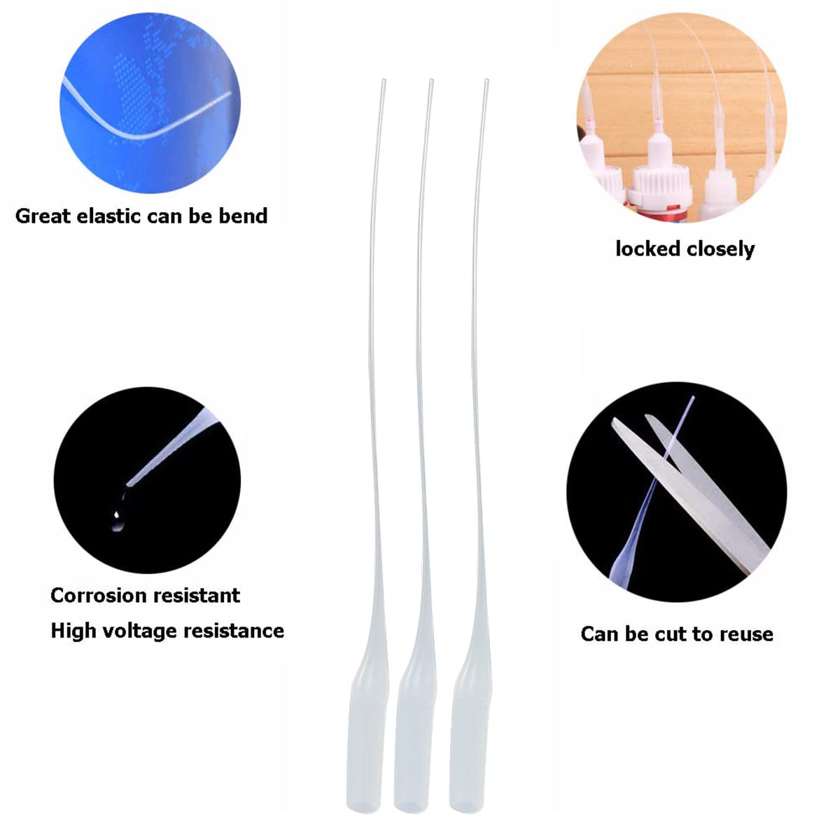 150 Pieces Glue Extender Precision Micro Tips for Hobby, Crafting, Lab Dispensing,Adhesive Dispensers