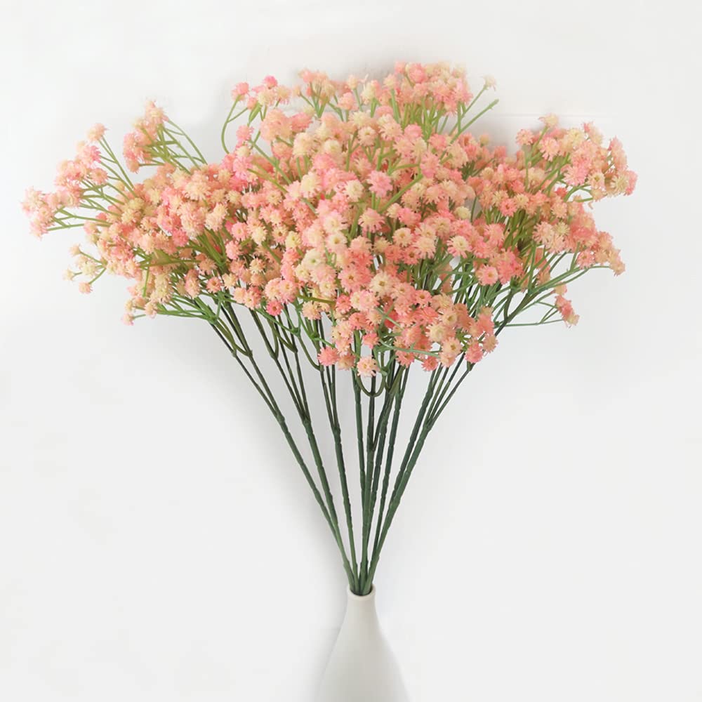 9Pcs 20.4" Babys Breath Flowers Artificial Gypsophila Bouquets Flowers for Wedding Home Garden Decoration (Pink)