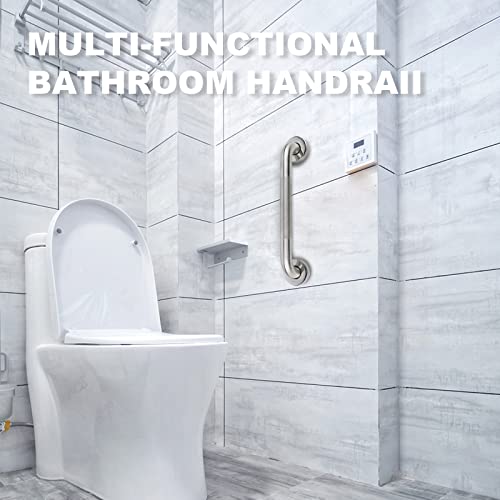 2 Pack 12 Inch Grab Bars for Bathroom, LONVICHTT Anti Slip Bathroom Handicap Grab Bars for Showers Stainless Steel Shower Handle, Bathroom Safety Bars, Senior Assist Bath Handle