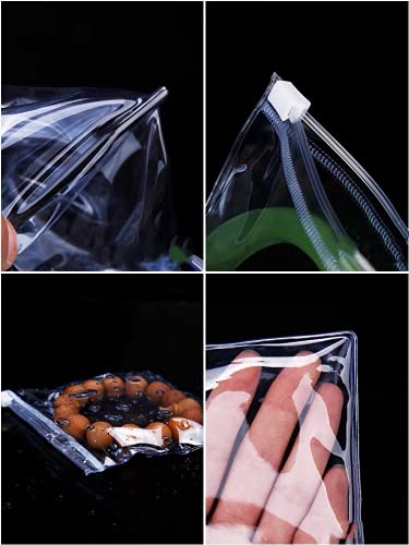 30 Self Seal PVC Pack Zipper Lock Bags,Clear Jewelry Anti Oxidation Bag Clarity Tarnish Prevention,Small Sealed Bag,Resealable packaging or Storage Accessories, Cable Organizer Bag(15x18cm/ 6x7inch)
