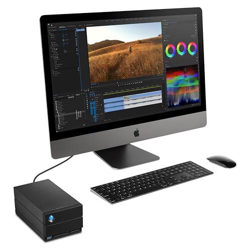 LaCie 2big Dock RAID 16TB External HDD - Thunderbolt and USB4 Compatibility, Data Recovery (STLG16000400)