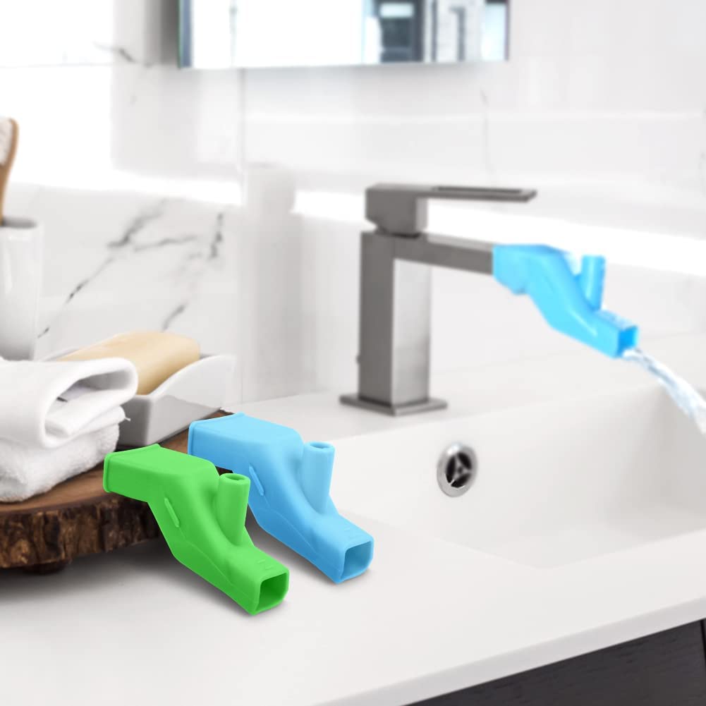 6Pcs Silicone Faucet Extender for Kids,Faucet Connector Kitchen Water Tap Extension,Portable Kitchen Sink Faucet Attachment,Baby Bath Tub Faucet Cover Bathroom Accessories