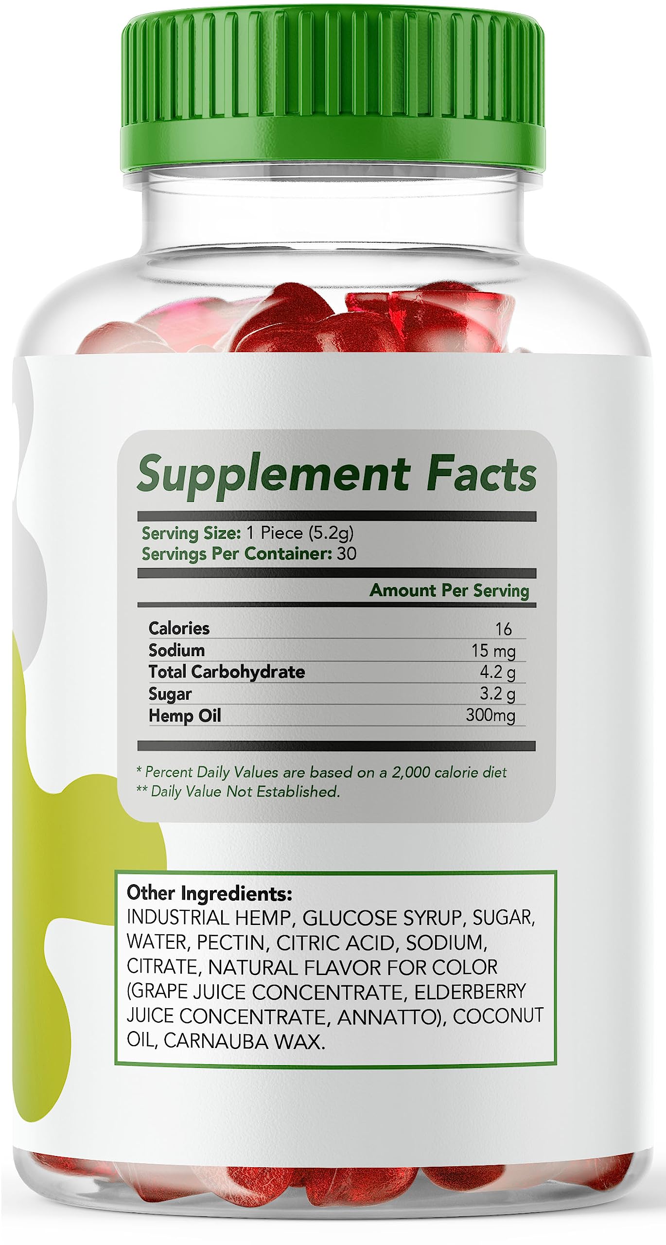 2 Pack - Hemplabs Gummies, Hemplabs Hemp Gummies, Hemp Labs Gummies, Hemplab Gummies, Hemplab Hemp Oil, Lab, Hemplabs Gummies 300mg per Natural Gummies and 9000mg per Bottle (60 Gummys - 2 Month)