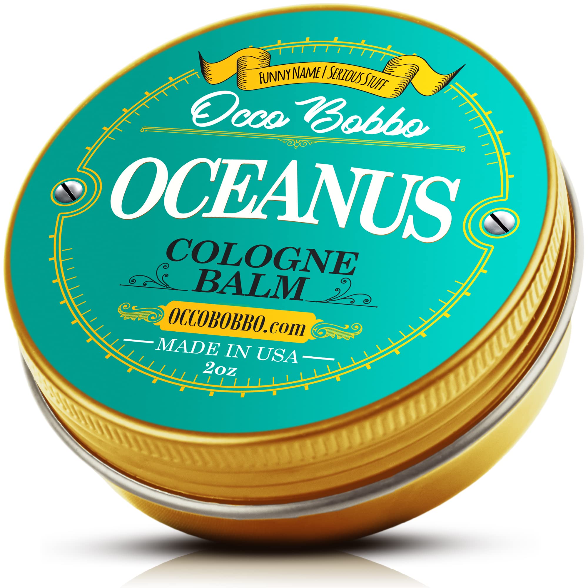 Handy Hound Occo Bobbo - Oceanus Solid Cologne Men - Made In the USA - A Clean Masculine Scent - All Natural Ingredients - 2 oz