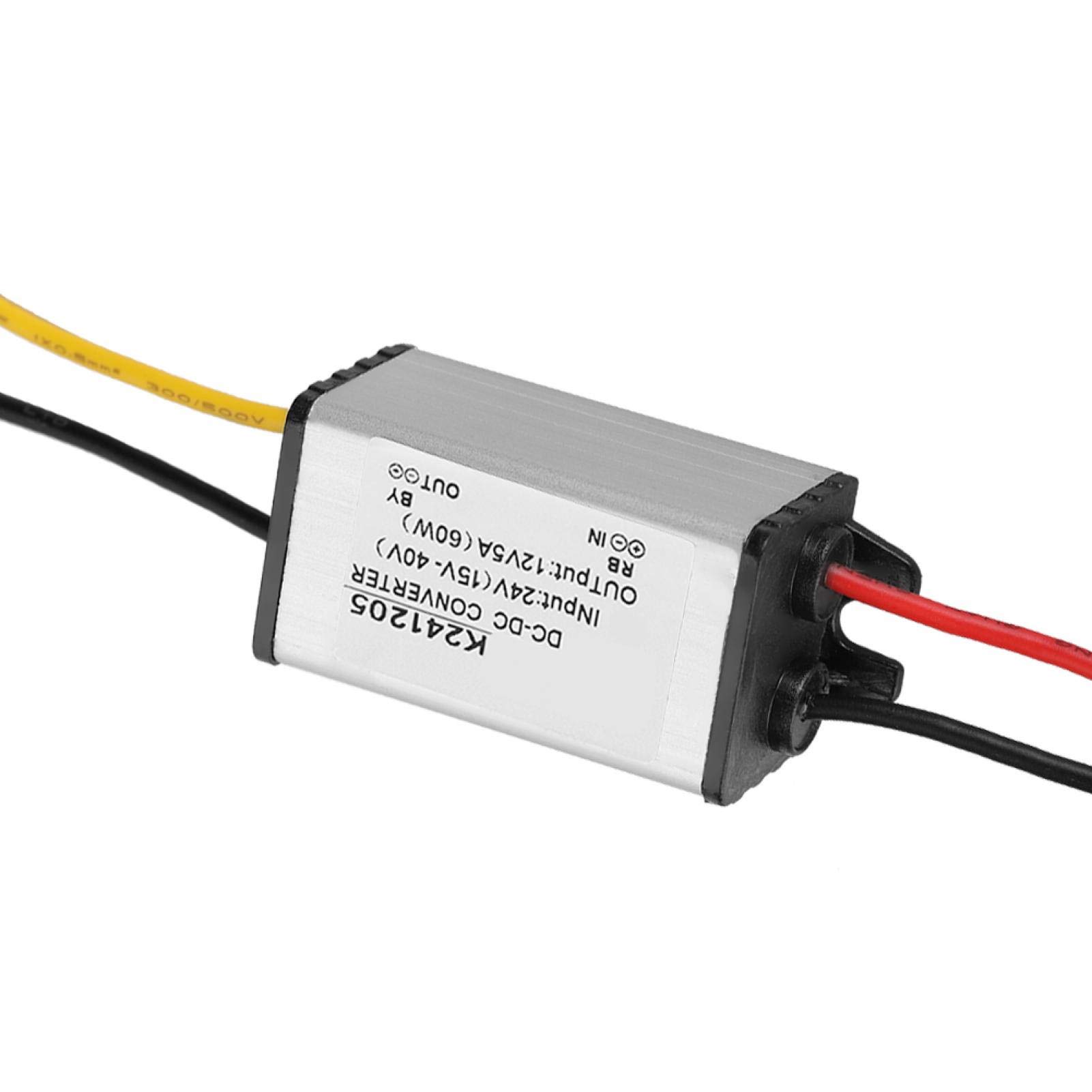 Fafeicy Step Down Power Supply, 24V to 12V DC-DC Converter Aluminum Shell Step Down Power Supply for Robots, Photovoltaic Panels, Pumps, CNC Equipment, 5A GYVRM-K241205