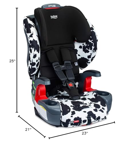 Britax Grow with You ClickTight Harness to Booster Car Seat, Cowmooflage 2.0 SafeWash