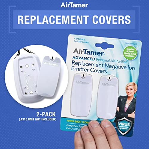 AirTamer Advanced Personal Air Purifier Replacement Negative Ion Emitter Covers - Made for AirTamer Model A315 (White, 2-pack)