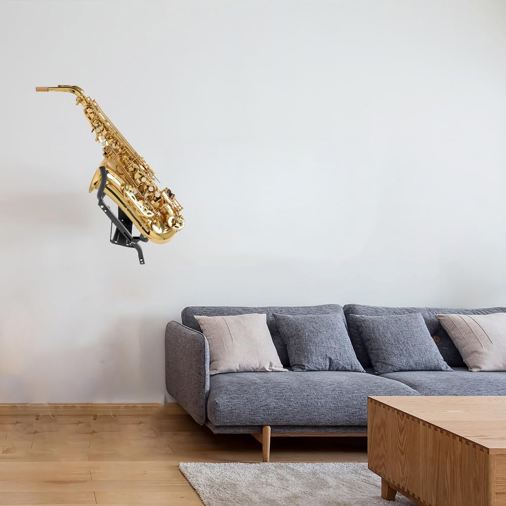 Alto Saxophone Stand - Saxophone Wall Mount - Holds Alto/Tenor Saxophones Securely - Saves Space in the Room