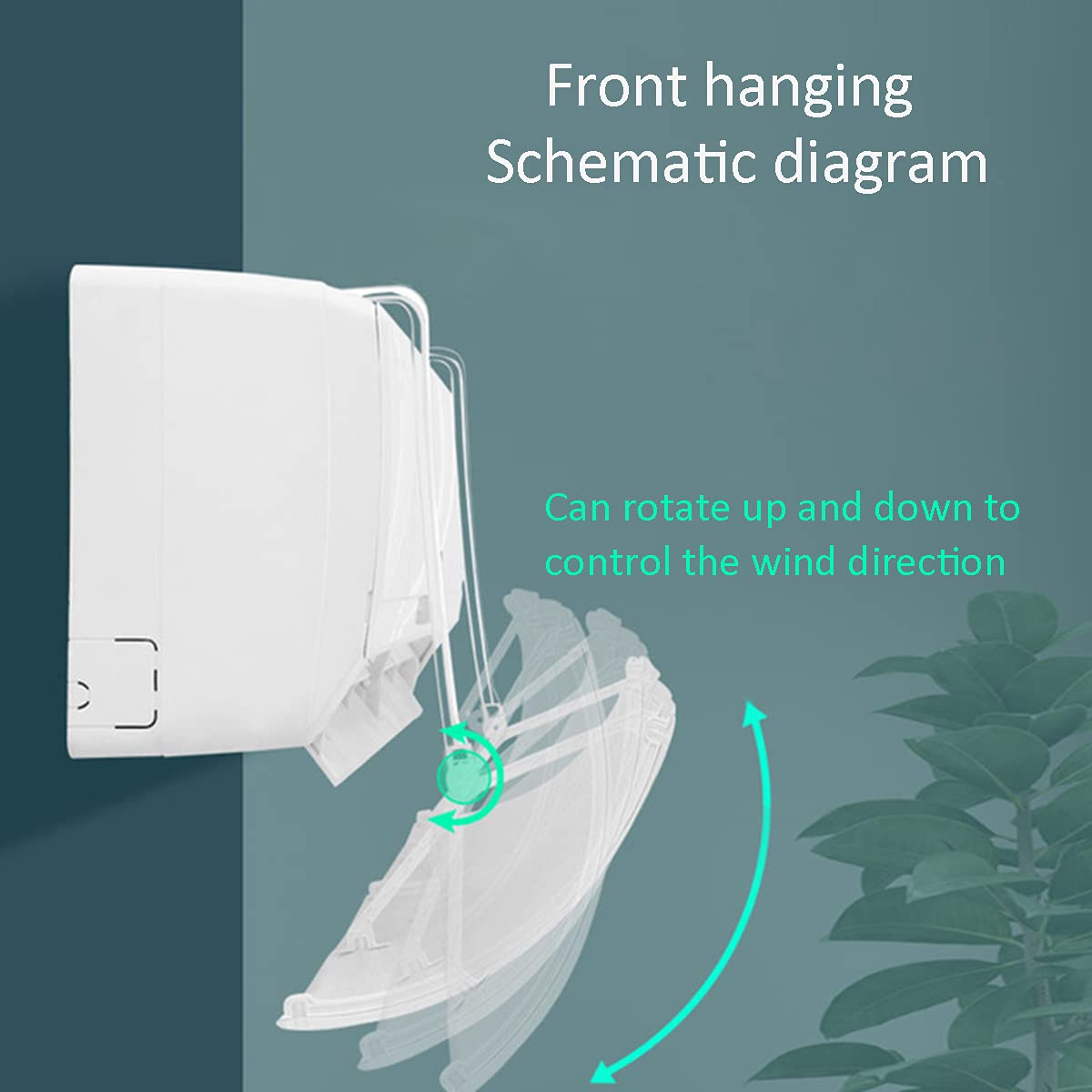 Adjustable Air Conditioner Deflector Vent Deflector, Anti Direct Blowing Baffles Air Conditioning Cover Retractable Air Outlet Wind Shield for Home (Front Hanging-Air Balloon, 35.4x10.6 Inch)
