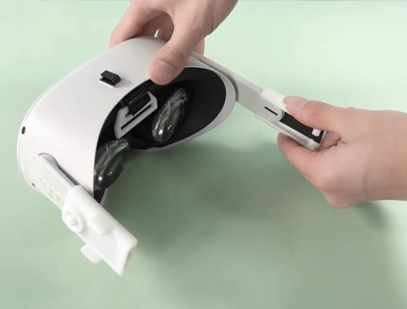 Adapter for Installing The HTC Vive Deluxe Audio Strap on Oculus Quest 2 Gen/Adapters for Oculus Quest 2 Gen Replacement Strap-White Color (Designed Only for Quest 2 Gen)