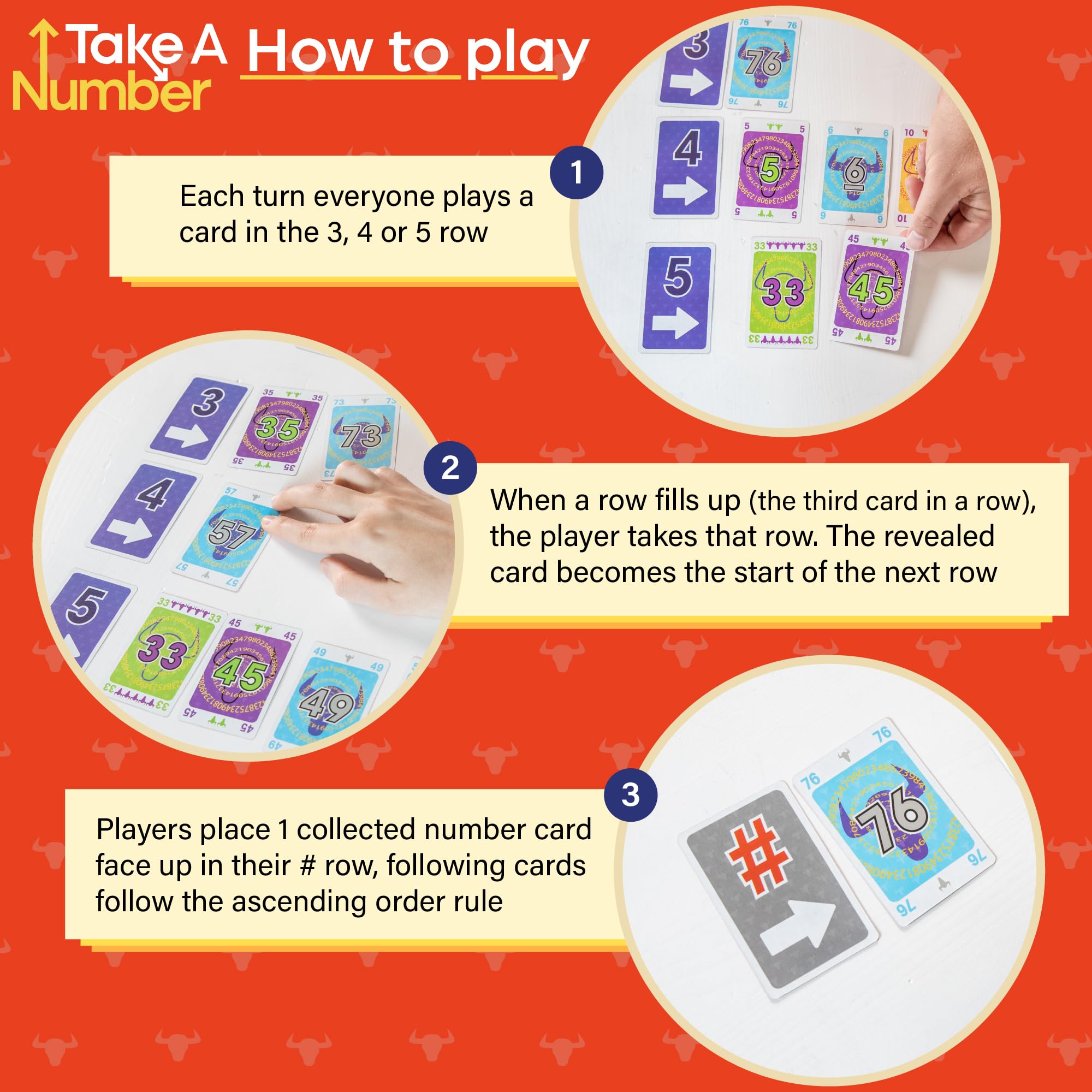 AMIGO Games Take 5 & Take a Number – Two Complete Games in One – Take 5 is The Classic 6 Nimmt! & Take a Number is Also Known as X Nimmt! – Classic Card Games for Kids & Adults Ages 8 & Older