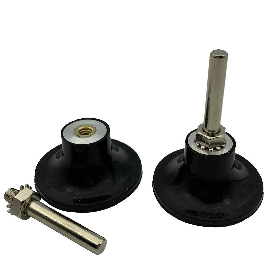 6 Pack 2 Inch Disc Pad Holder Adapter Quick Change Disc Adapter Drill Adapter with 1/4" Shank, Pad Holder Roll Lock Disc Holder for Polishing Sanding Surface, Conditioning Disc Pad Holder Assembly