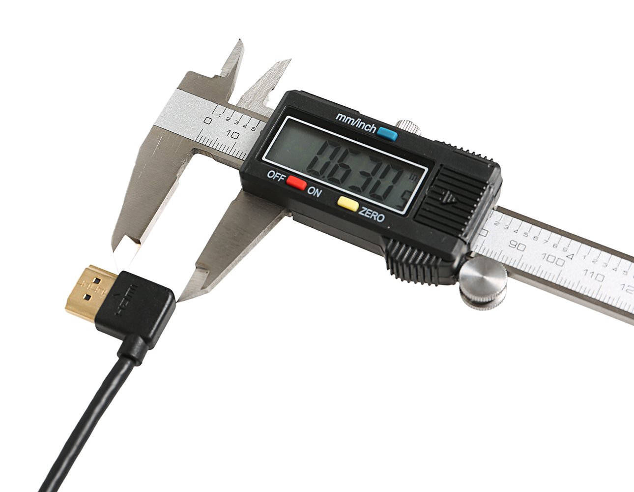 A to A HDMI Cable, Ysimda Ultra Slim Flexible Series One Port Saver 90 Degree Right- Angle A to A HDMI 2.0 High-Speed Cable, 6ft, Golded Connecter, 18G, Supports Ethernet, 3D, 4K and Audio Return