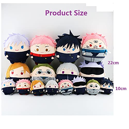 AMNPOLEN Anime Plush Doll Figures Gojo Satoru/Yuji Itadori Plushie Stuffed Toys Keychain Cosplay Props Gift for Fans (Gojo Satoru (A), 10cm/3.94inch)