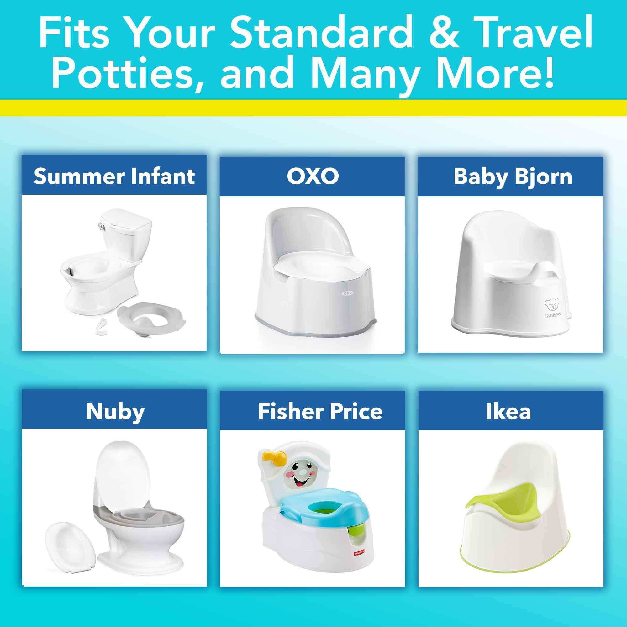 Disposable Potty Liners Pack of 30 Liners - Never Clean A Potty Again - PottyMate Liners with Super Absorbent Pad - Fits Any Standard or Travel Potty - by Cleanis