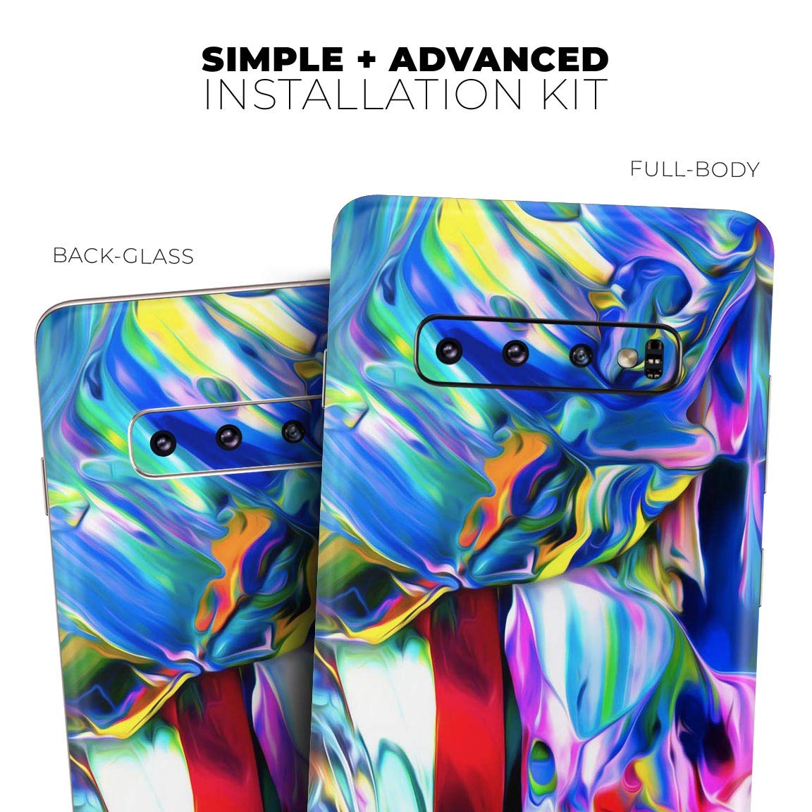 DesignSkinz Blurred Abstract Flow V21 Protective Vinyl Decal Wrap Skin Cover Compatible with The Samsung Galaxy S20 (Screen Trim & Back Glass Skin)